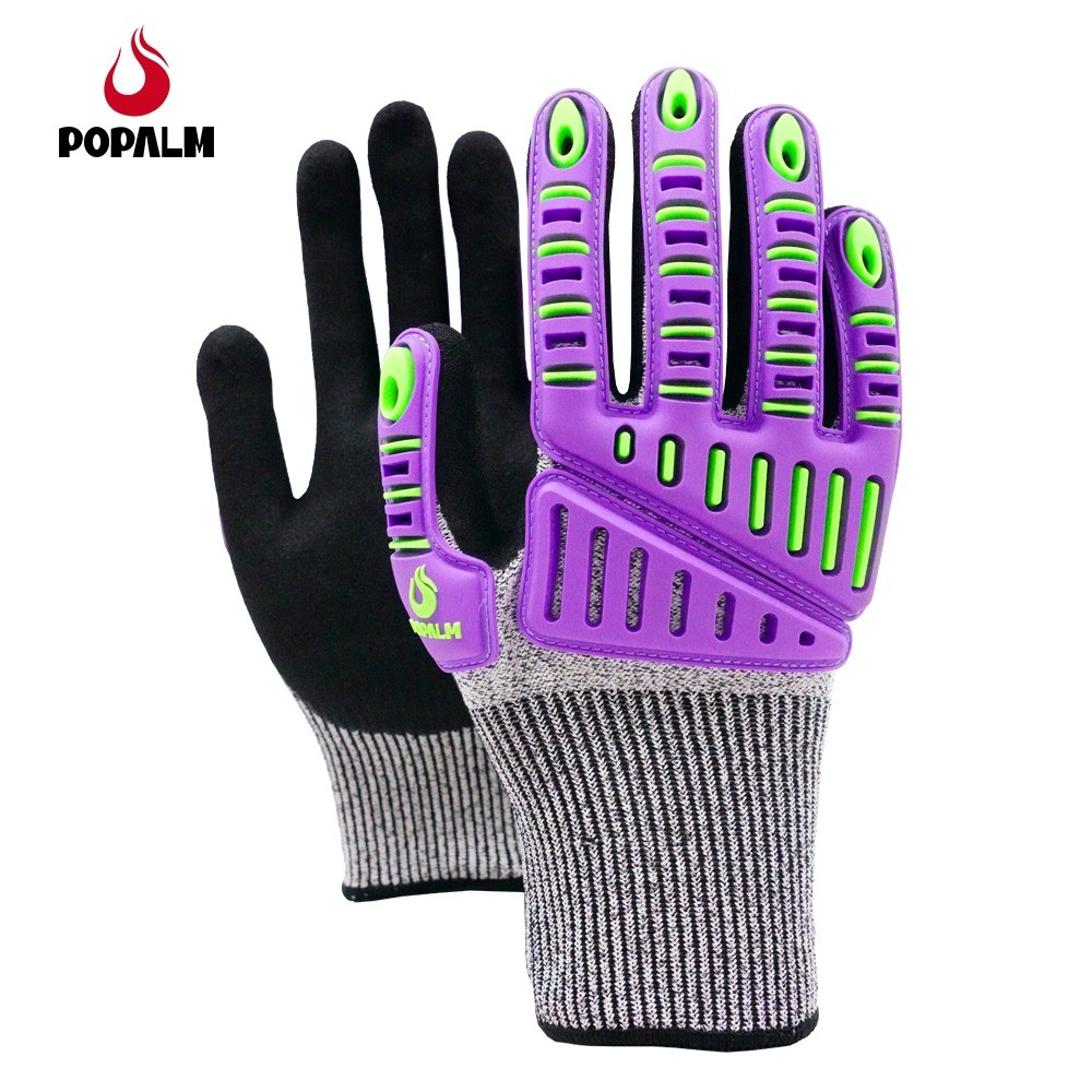 Customized TPR Anti Impact Cut Resistant Gloves Anti Slip Nitrile ...