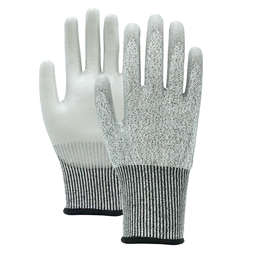Custom Logo PU Safety Gloves Cut Protection Industrial Work Gloves Anti Cut