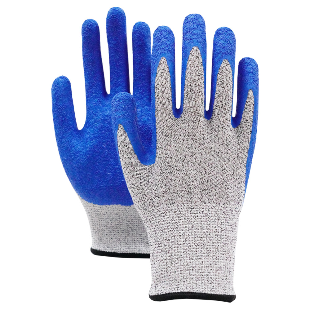 Cut Resistant Mechanics Gloves Puncture Resistant Latex Gloves Blue For ...