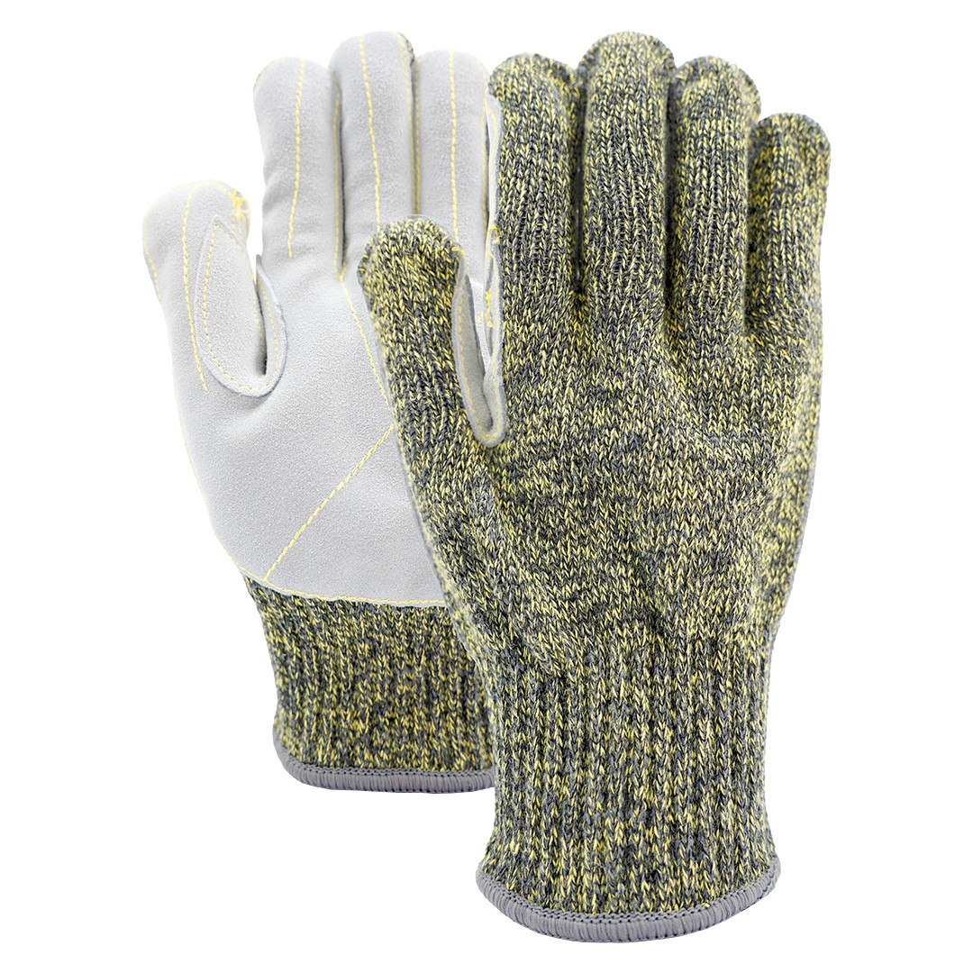 Grey High Temperature Resistant Gloves Customized Cut Resistant Work Gloves