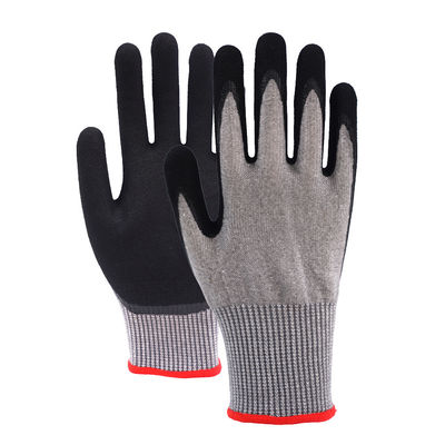 Anti Abrasive Strong Grip Industrial Work Gloves A5 Cut-Resistant HPPE ...